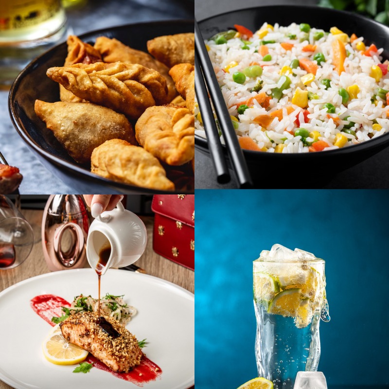 Chicken Fried Momo (2pcs)+Chilli Fish (2pcs)+Egg Fried Rice+kimchi ...